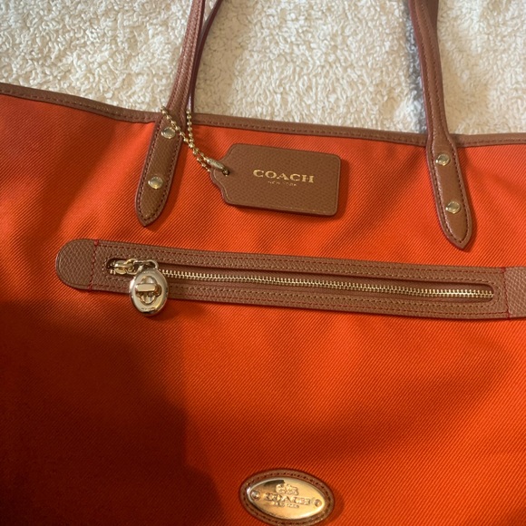 Coach | Bags | Coach Vibrant Orange Tote Bag | Poshmark